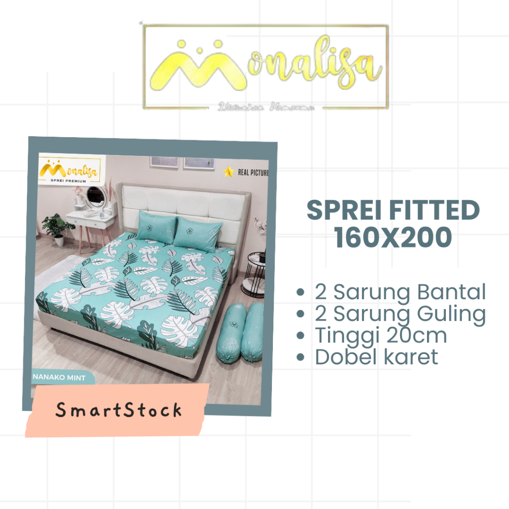 Jual Ss Sprei Monalisa Panel Design MONALISA PREMIUM 160 Queen Size ...
