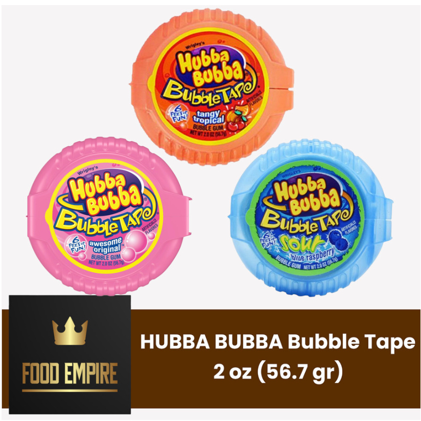 Jual HUBBA BUBBA Bubble Tape Gum Rolls 2 oz | Permen Karet 56,7 gram ...