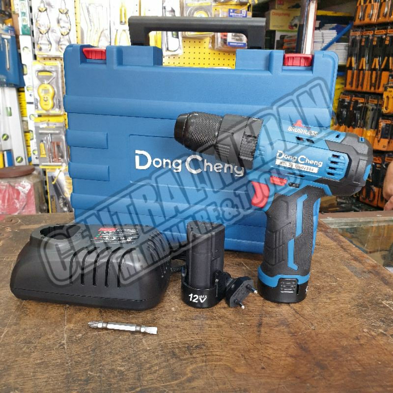 Jual MESIN BOR IMPACT DRILL CORDLESS DONGCHENG DCJZ1202i 12V 10MM DCA ...