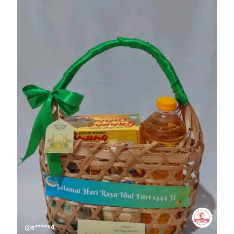 Jual Souvenir Anyaman bambu, keranjang parcel hamper ukuran Besar ...