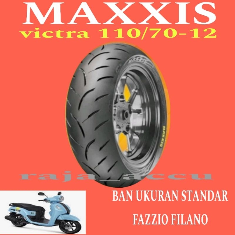 Jual BAN MOTOR FAZZIO FILANO BAN TUBELESS BAN MAXXIS 110/70-12 BAN ...