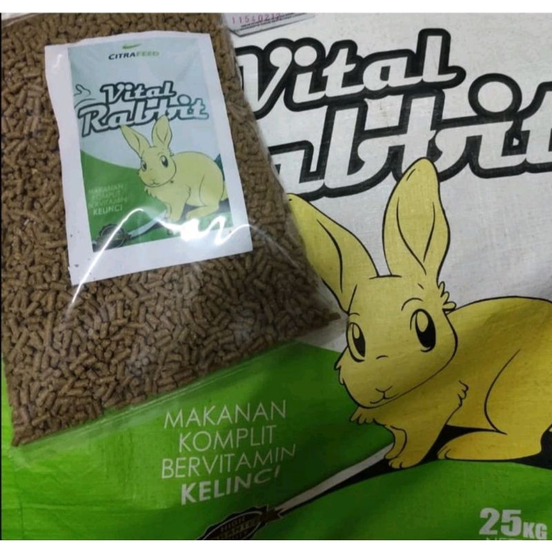 Jual vital rabbit repack 1 kg (makanan kelinci) | Shopee Indonesia