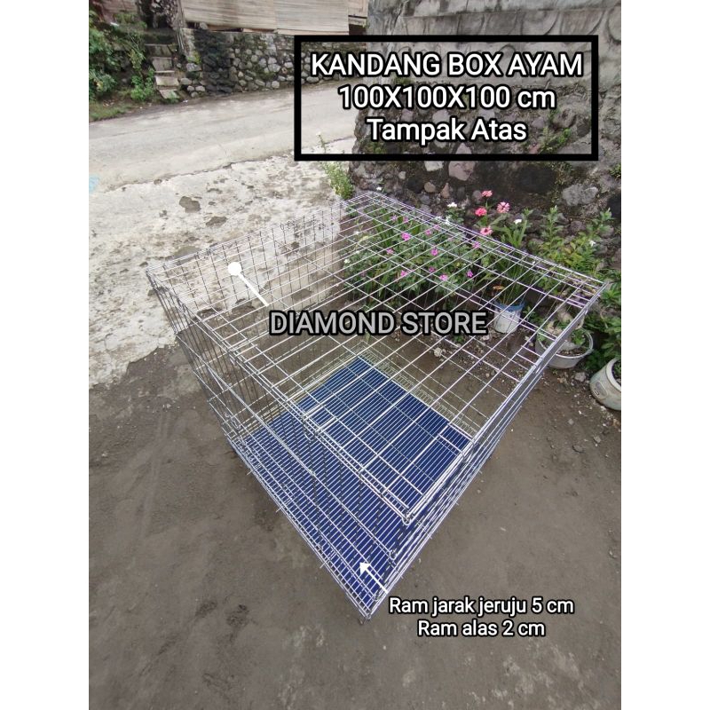 Jual Kandang Box Ayam Galvanis Lipat 100x100x100 I Kurungan Ayam Jago ...