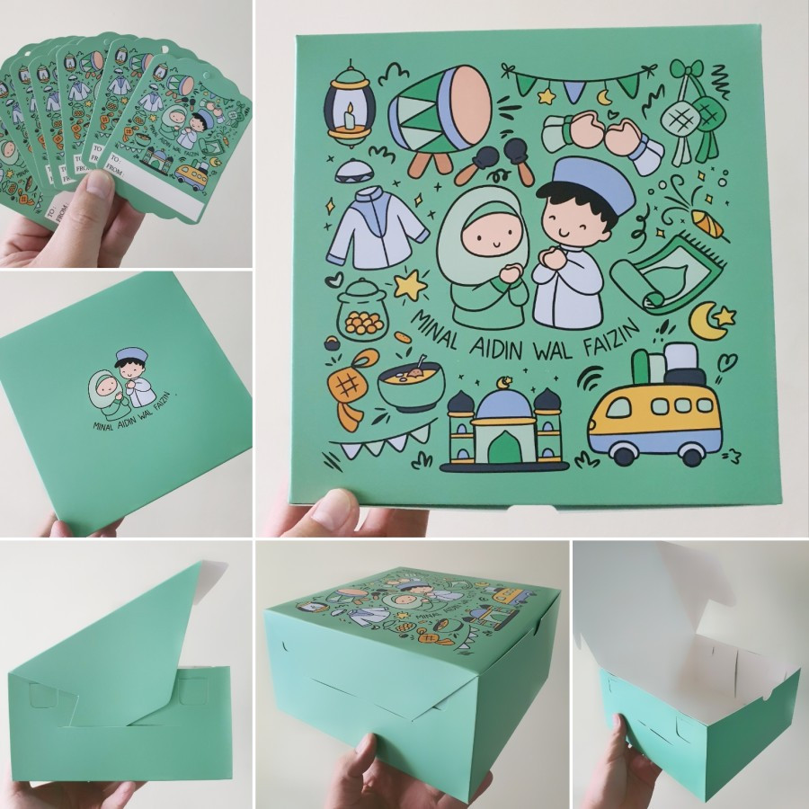 Jual Kardus Parcel Kotak Kue Idul Fitri Box Packaging Lebaran Motif ...