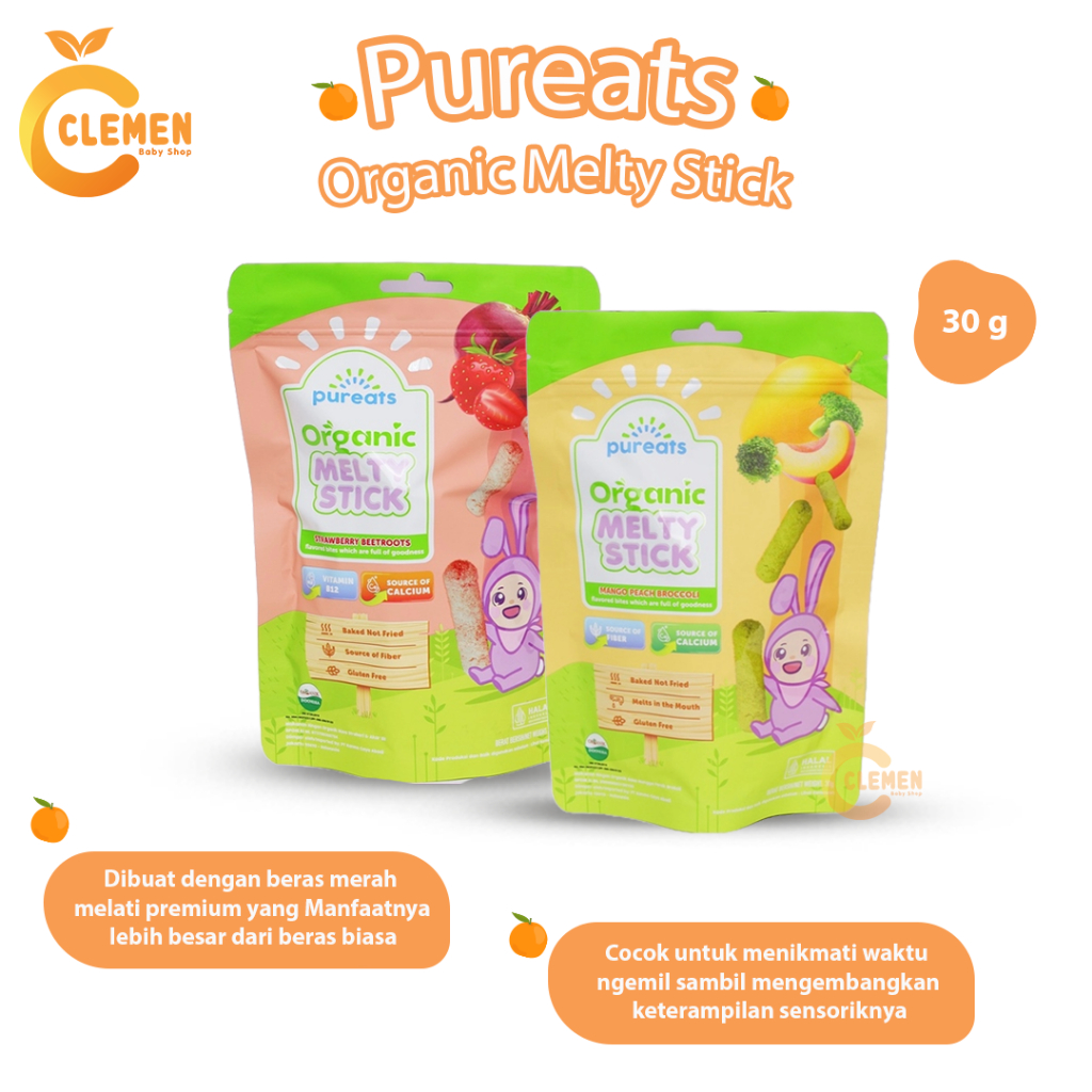 Jual Pureats Organic Melty Stick (Snack Lumer di Mulut Rasa Sayur dan ...