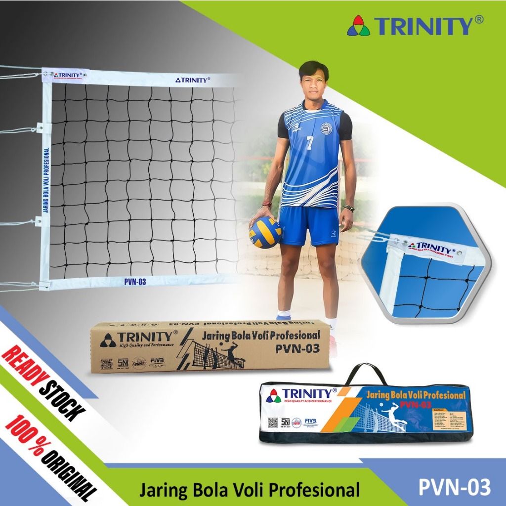 Jual Jaring Bola Voli Profesional PVN-03-TRINITY | Shopee Indonesia