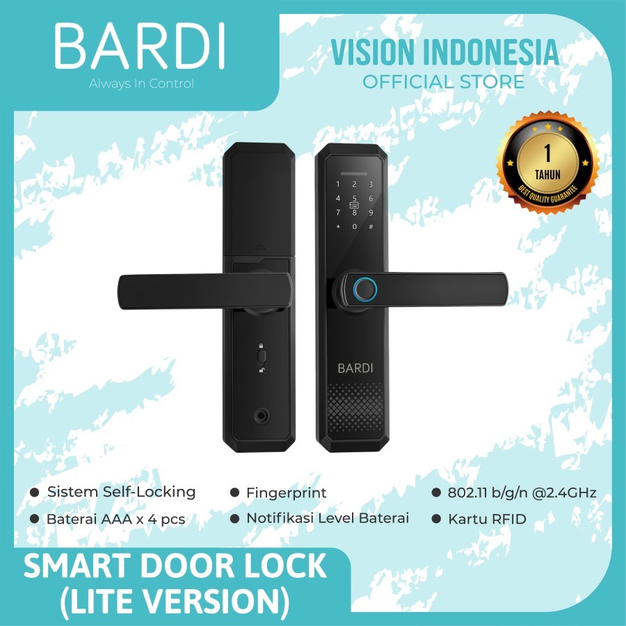 Jual BARDI SMART DOORLOCK DOOR LOCK SENSOR LITE Series New Version ...
