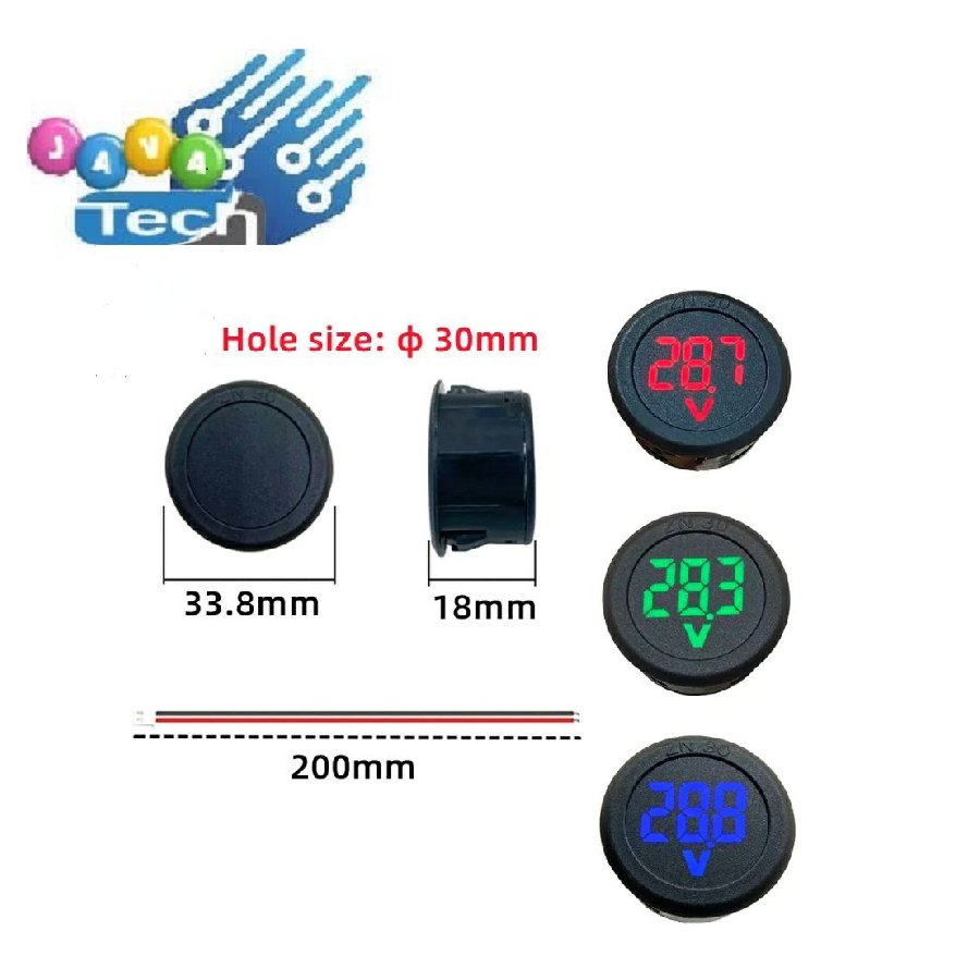 Jual DC Voltmeter Bulat Bundar DC 5-100V dengan Frame | Shopee Indonesia