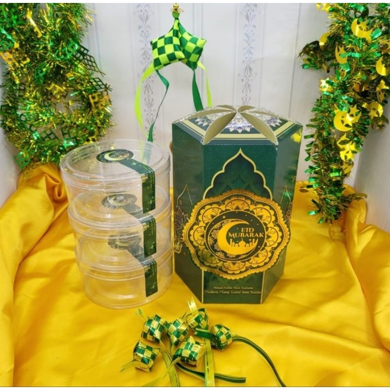 Jual (Free Hangtag GKS) Premium Quality Box Lebaran 3 toples 500gr box ...