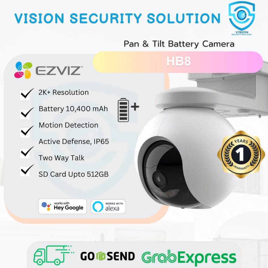 Jual Ezviz HB8 4MP IP Camera CCTV Outdoor WiFi Camera Battery - Garansi Resmi | Shopee Indonesia