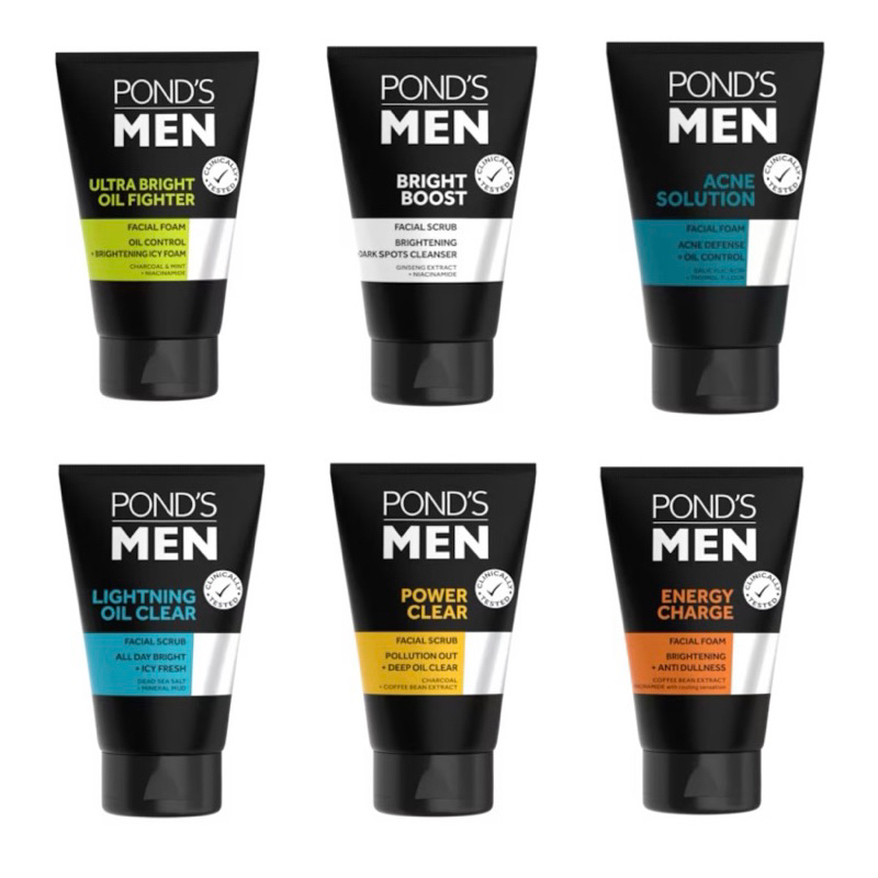Jual POND’S MEN Facial Foam Facial Scrub 100 ML | Ponds Men | Shopee ...