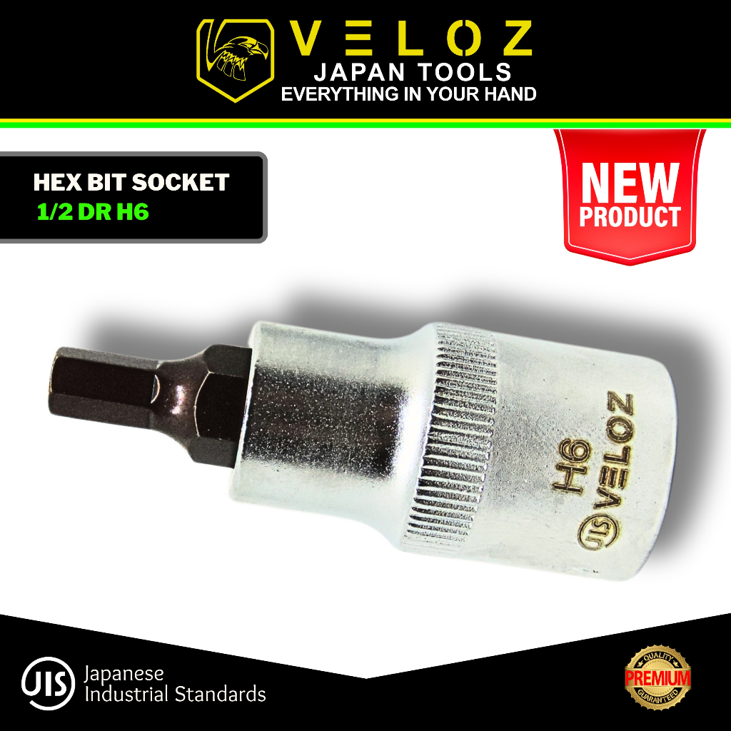 Jual VELOZ Hex Bit Socket DR 1/2 ukuran H6, 6mm / Mata Kunci Sok Shock ...