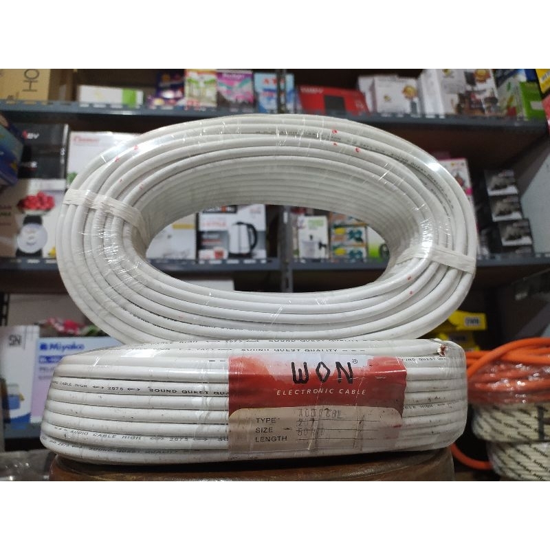 Jual Kabel Listrik 2x0.75 Roll Kabel Serabut 2x0,75 HYO NYMHY Putih 5O Yard | Shopee Indonesia