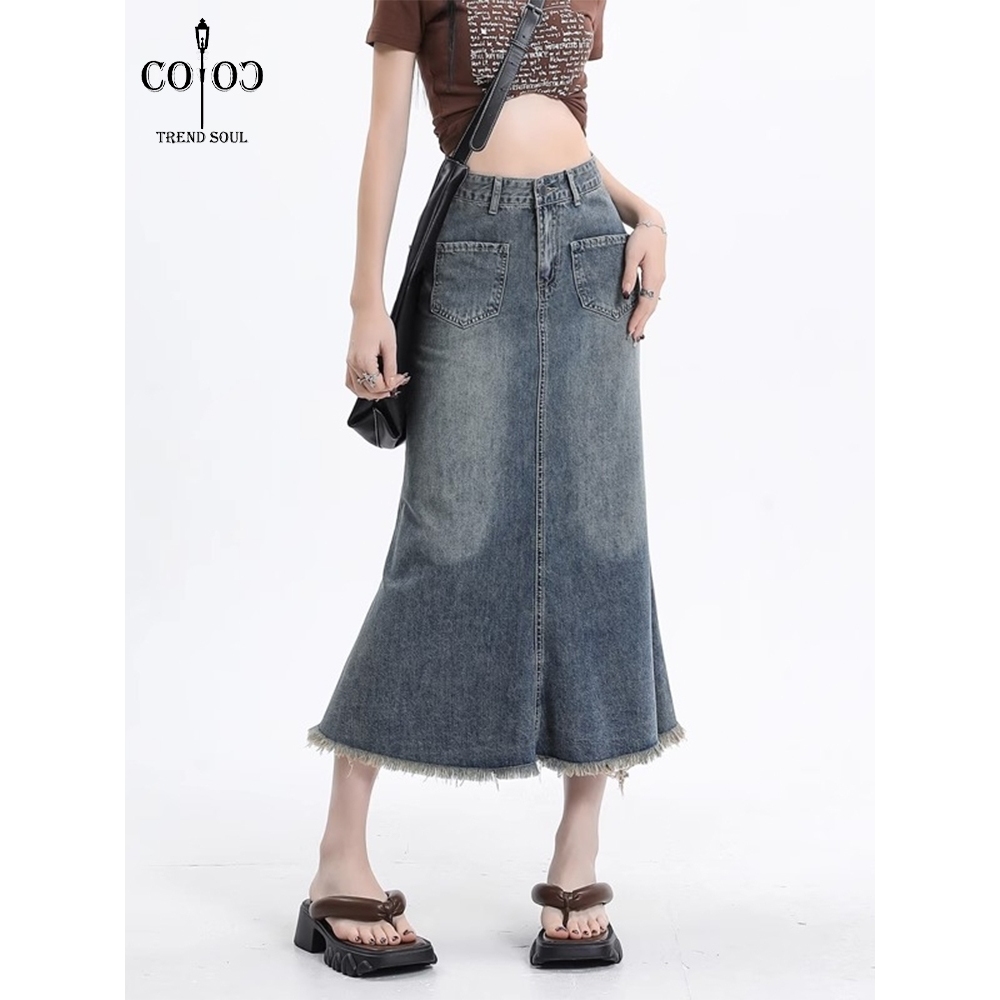 Jual Coco Trend Soul Rok -- Biru Highwaist Terbaru Kekinian Rok Jeans ...