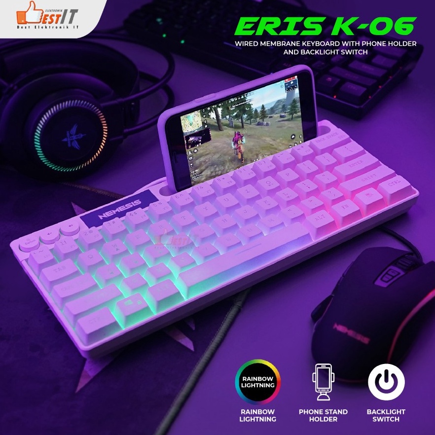 Jual Produk Premium Keyboard Gaming 61 NYK Nemesis K6 Eris Wired ...