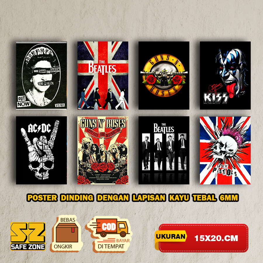 Jual Wall Decor Murah Pajangan Dinding Aestetic Desain Band Poster ...