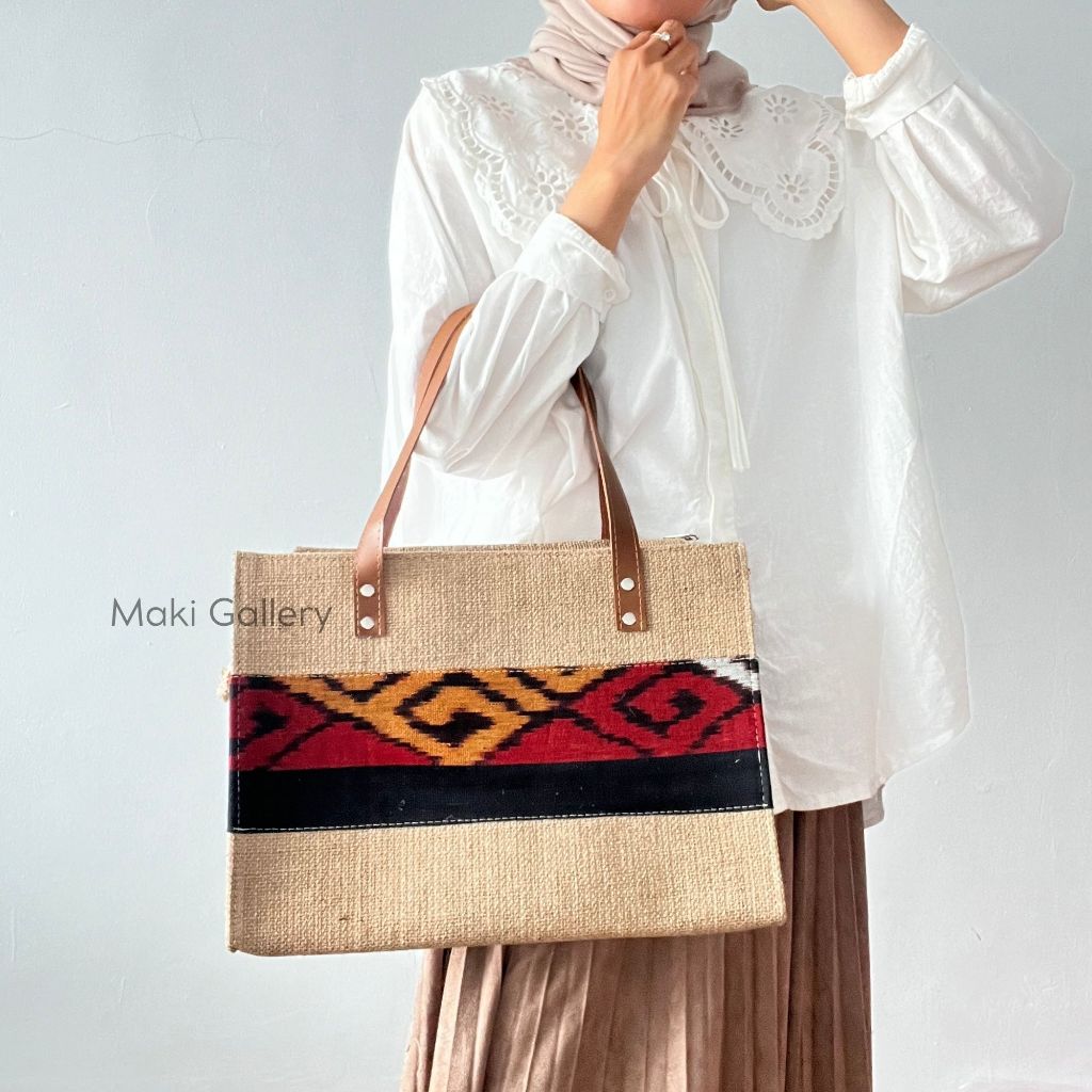 Jual Tas Etnik Wanita Mix Goni Tote Bag / Tas Etnik Bali / Tas Etnik ...