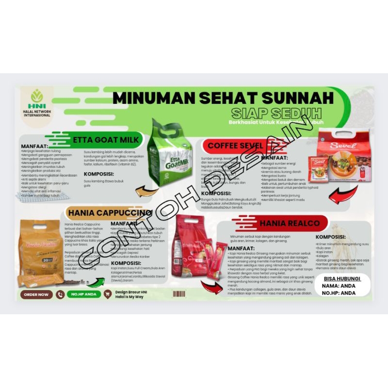 Jual Desain Coustum Poster Katalog Benner Kartu Nama Herba| HNI ...