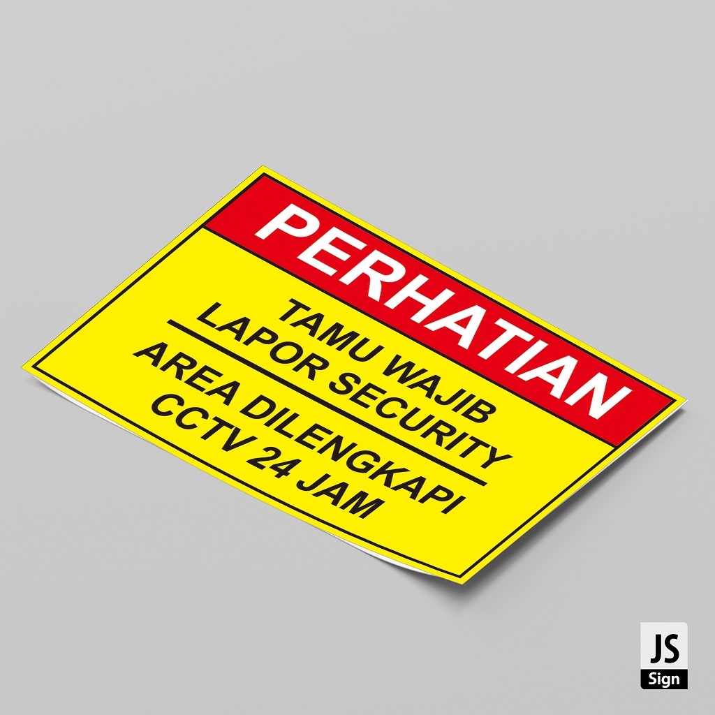 Jual STICKER K3 SAFETYSIGN TAMU WAJIB LAPOR SECURITY | Shopee Indonesia