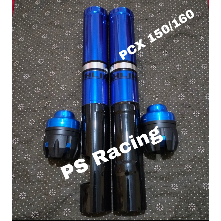 Jual COVER SHOCK DEPAN PCX 150/160 + JALU AS DEPAN SARUNG SHOCK OHLIN ...