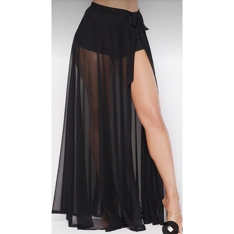 Jual Smoke maxi skirt / Rok lebar sifon panjang polos / Rok pantai ...