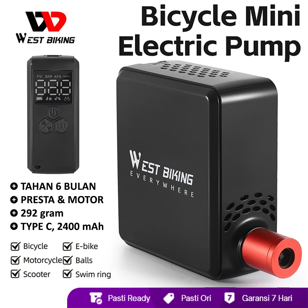 Jual Pompa Sepeda Elektrik Bisa Presta/Motor Pompa Sepeda Mini West ...