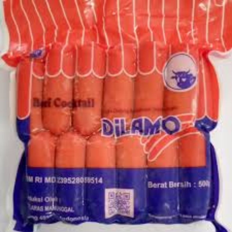 Jual Dilamo Beef Cocktail Merah 500gr / Sosis Sapi 500gr | Shopee Indonesia