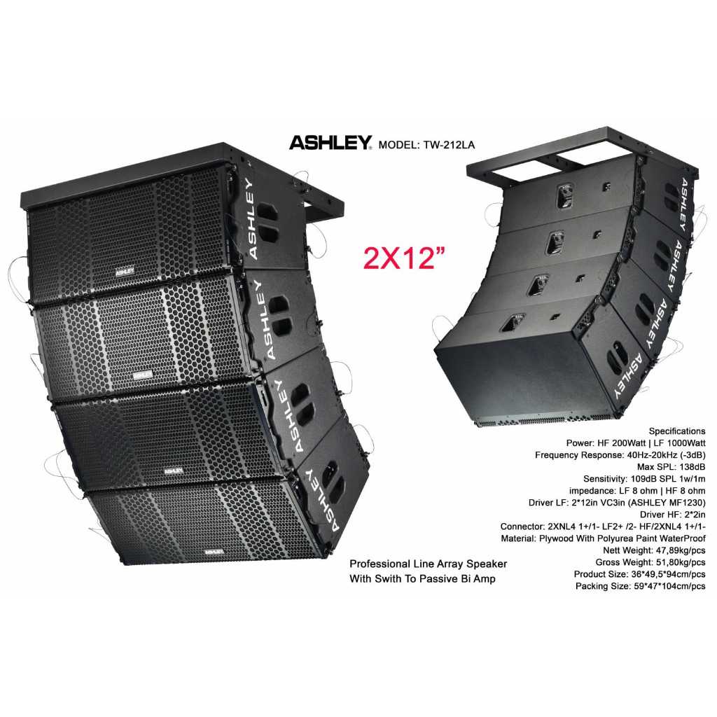 Jual SPEAKER LINE ARRAY ASHLEY TW212LA TW 212 LA ORIGINAL | Shopee ...
