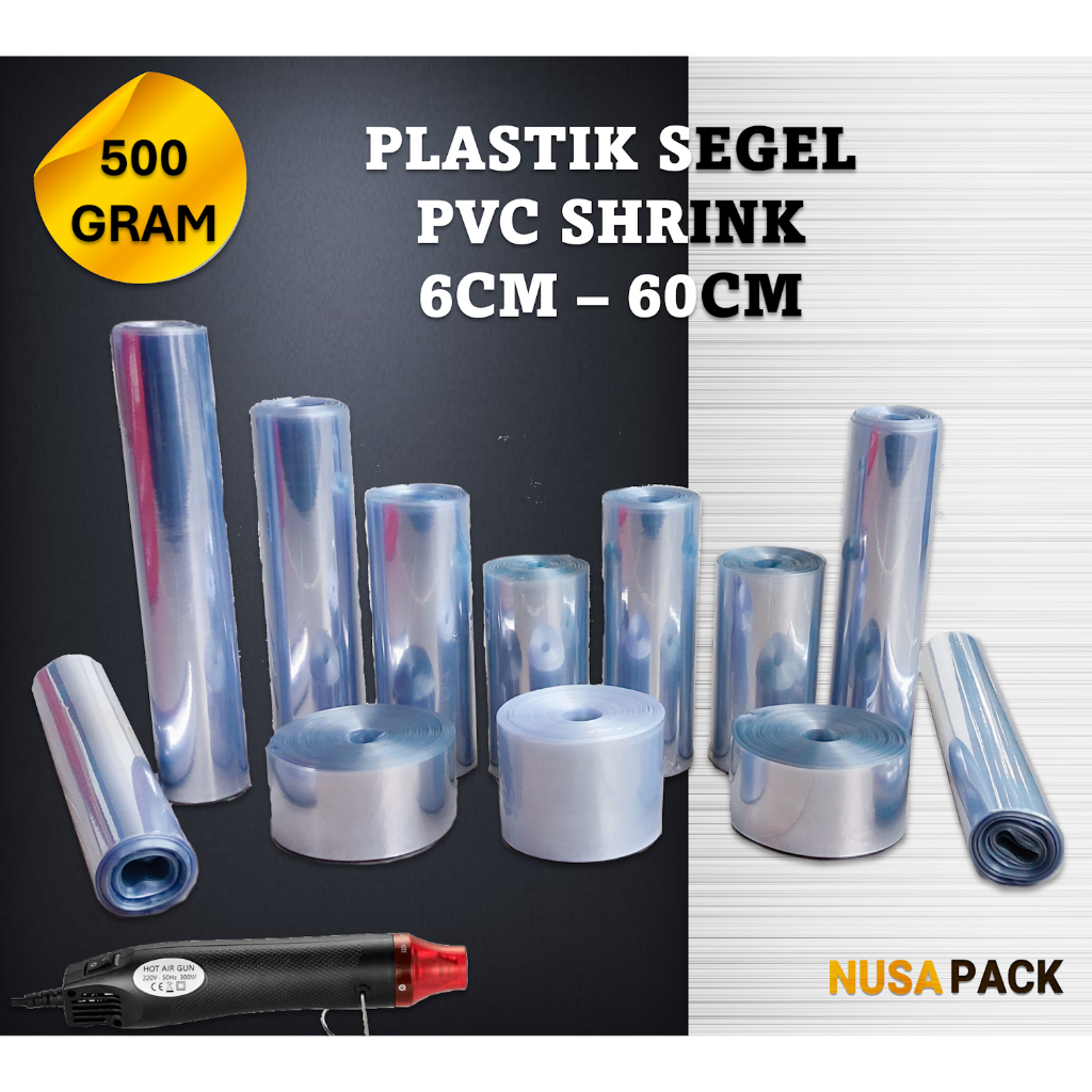 Jual plastik segel pvc shrink bening tidak mudah sobek 500 gram ...