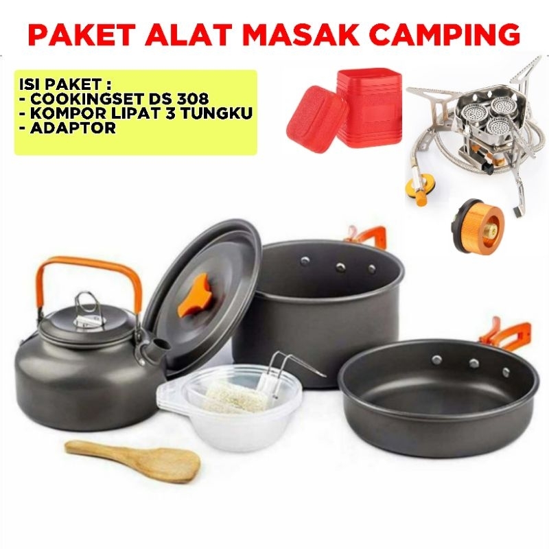 Jual Paket Alat Masak Outdoor Hiking Camping CookingSet dan Kompor ...