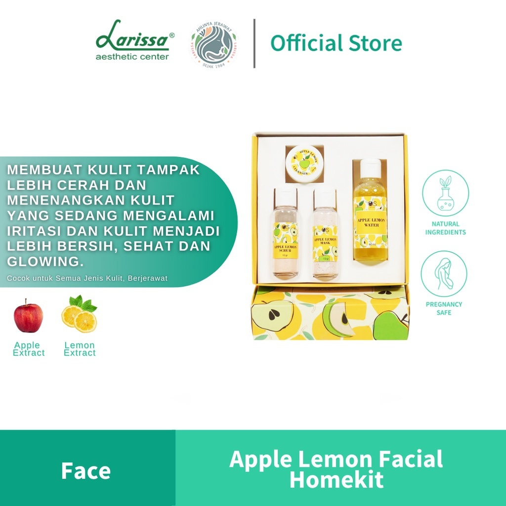 Jual Larissa Apple Lemon Facial Home Kit- Paket Skincare Untuk Treatment/ Facial Dirumah ...