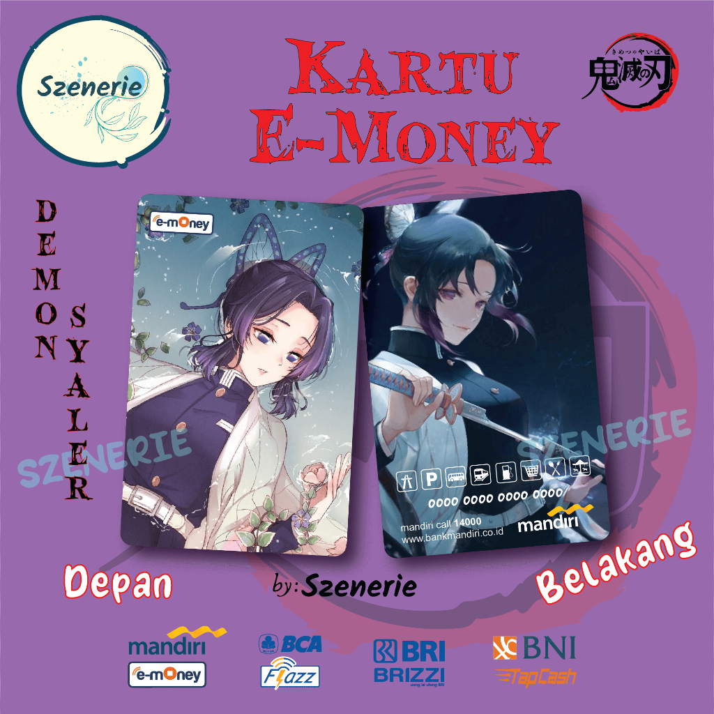 Jual Emoney Shinobu Kocho Demon Slayer Flazz gen 2 Kartu E-money ...
