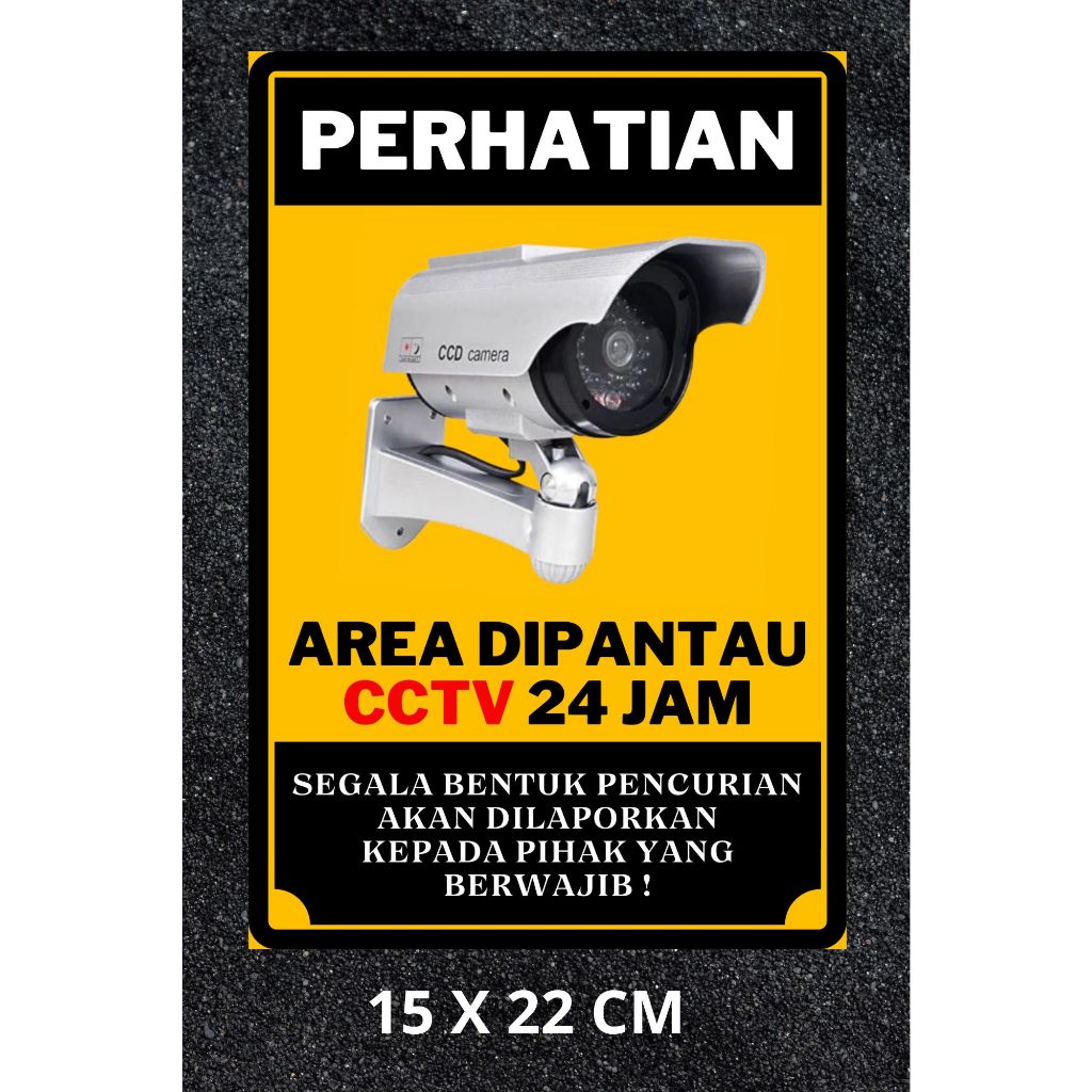 Jual STIKER HIMBAUAN ATAU STIKER DINDING TERPANTAU CCTV 24 JAM GLOSSY | Shopee Indonesia