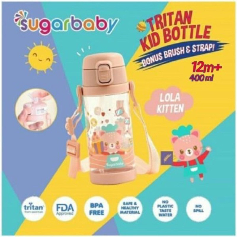 Jual SUGARBABY TRITAN Kid Bottle With Strap 400ml | Botol Minum Anak ...