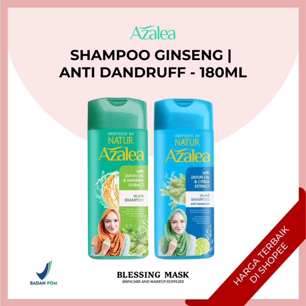 Jual Azalea Shampoo Ginseng | Anti Dandruff - 180mL | Hijab Shampo ...