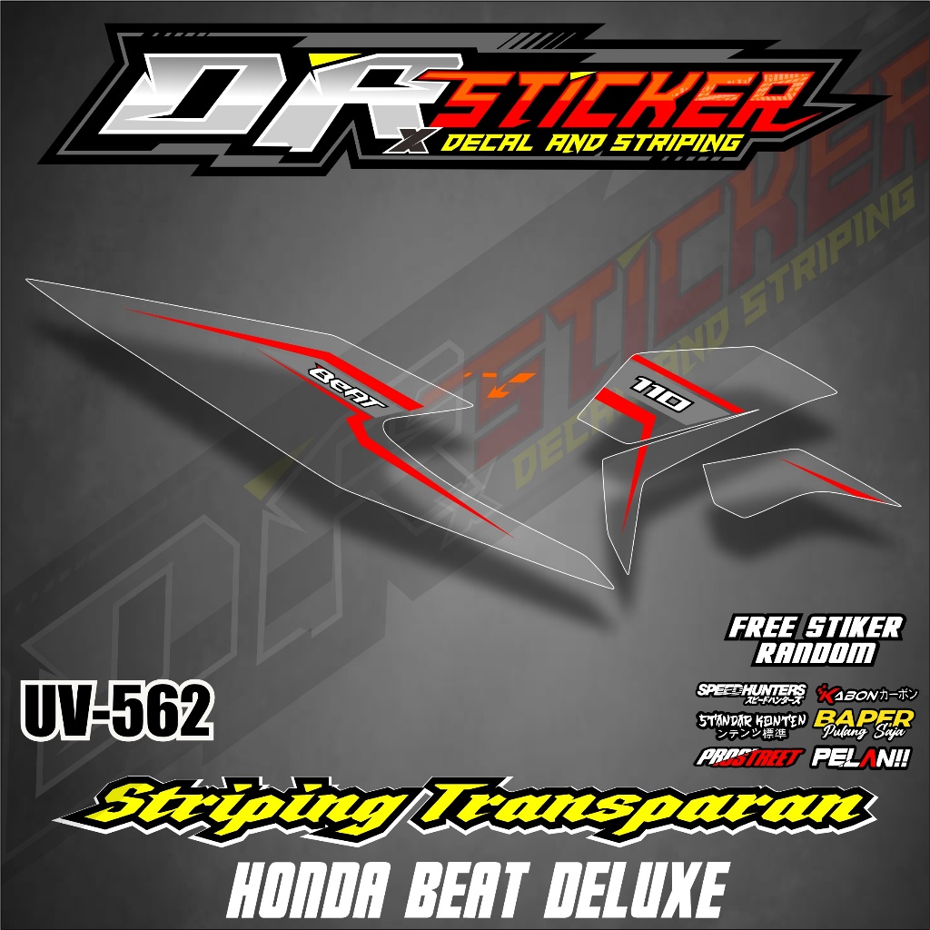 Jual Striping Transparan Beat Deluxe New Street ISS CBS 2020 2021 2022 ...