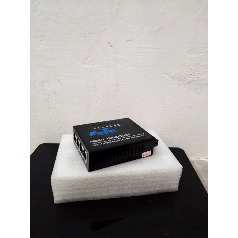 Jual Eterlink Media Converter 2FO 4 RJ45 Fiber Optik 100Mbps | Shopee ...