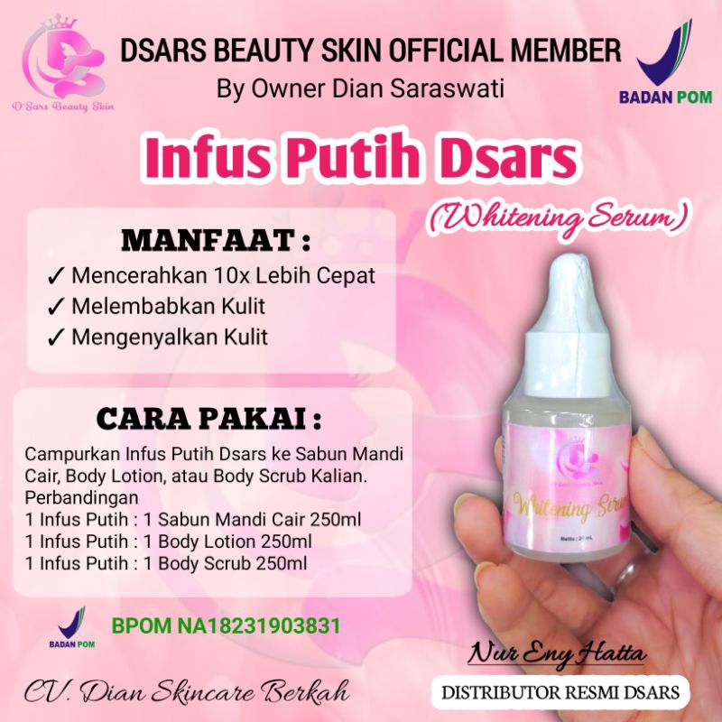 Jual Serum Infus Putih Dsars (Whitening Serum) | Shopee Indonesia