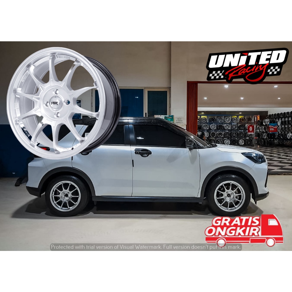 Jual VELG RACING MOBIL RAIZE ROCKY RING 17 HSR BOROKO SRD R17 HYPER SILVER PELEK CE28 4X100 ...