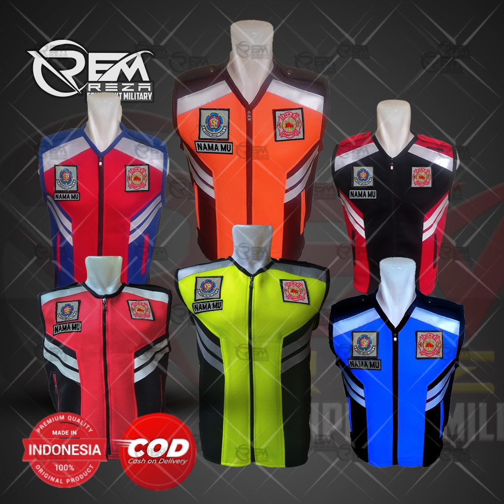 Jual Rompi DAMKAR PEMADAM KEBAKARAN double mesh tebal | Shopee Indonesia