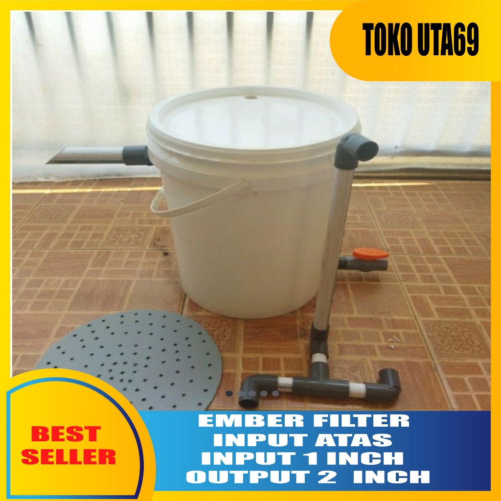 Jual ember filter kolam ikan koi, input 1 inch output 2 inch | Shopee ...