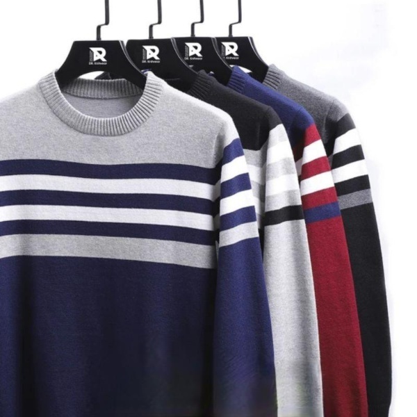 Jual CROSSLINE Sweater Rajut Pria Terbaru Lengan panjang Murah Elegant ...