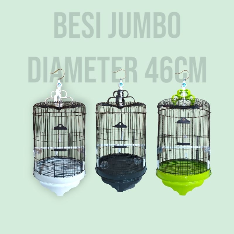 Jual sangkar besi jumbo diameter 46cm | Shopee Indonesia