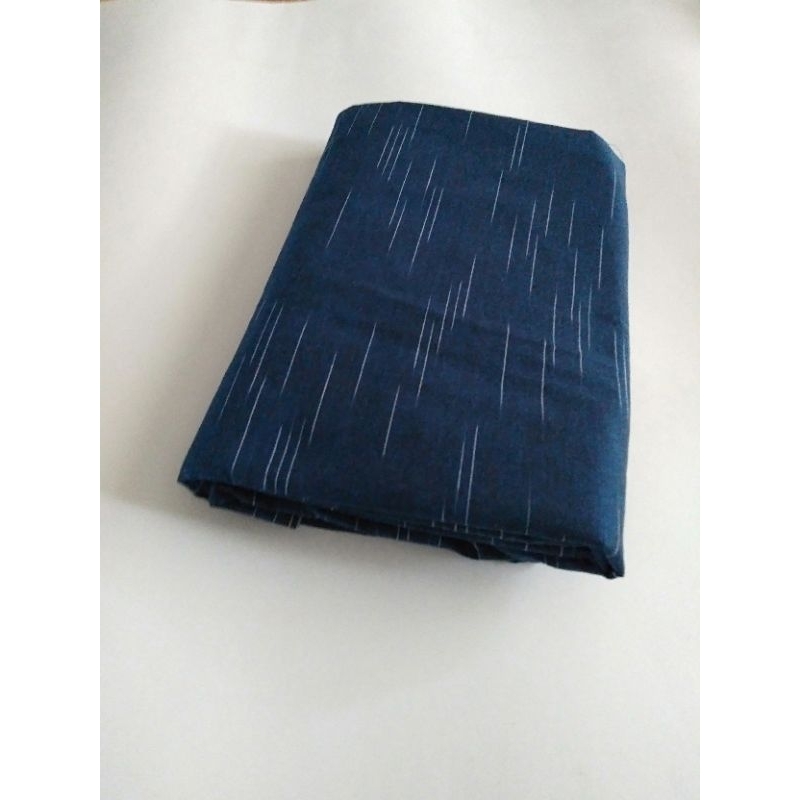 Jual Kain lurik batik tenun lurik gerimis biru navy panjang 2 meter ...