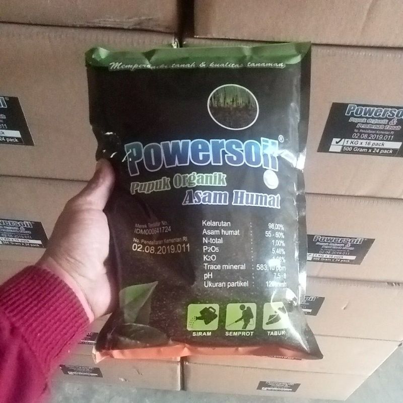 Jual Powersoil 1 Kg Asam Humat Pupuk Organik Pembenah Penyubur Tanah Humic Acid | Shopee Indonesia