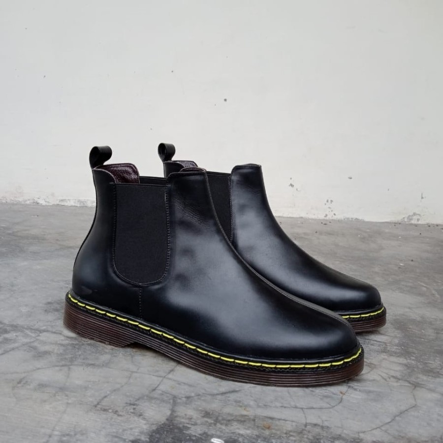 Jual cuero Boots leather Kulit Asli Pull Up Handmade docmart chelsea ...