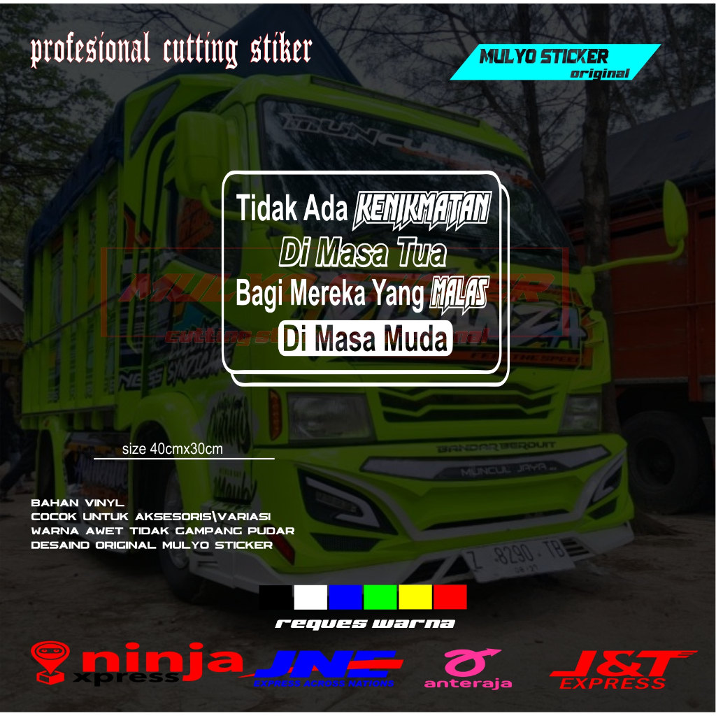 Jual STIKER KATA KATA TIDAK ADA KESUKSESAN DI MASA TUA BAGI MEREKA YANG ...