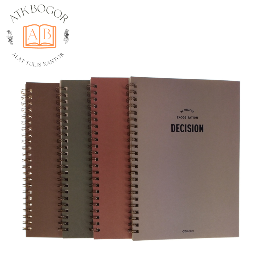 Jual Buku Catatan Deli Spiral Notebook LA560 Retro - A5 60 Lembar ...
