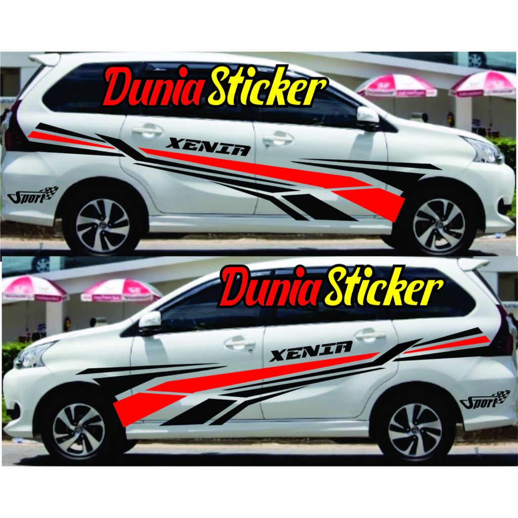 Jual stiker cutting mobil xenia striping list xenia sport stiker bodi ...