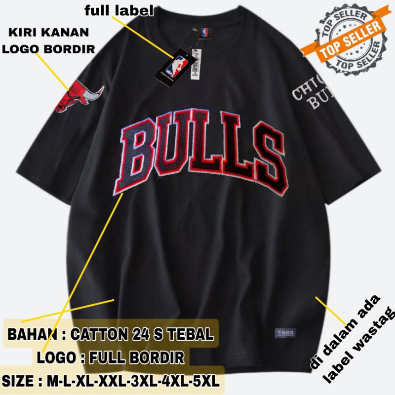 Jual BAJU FULL BORDIR BULLS BAHAN TEBAL 24 S CATTON SIZE REGULER SAMPAI ...